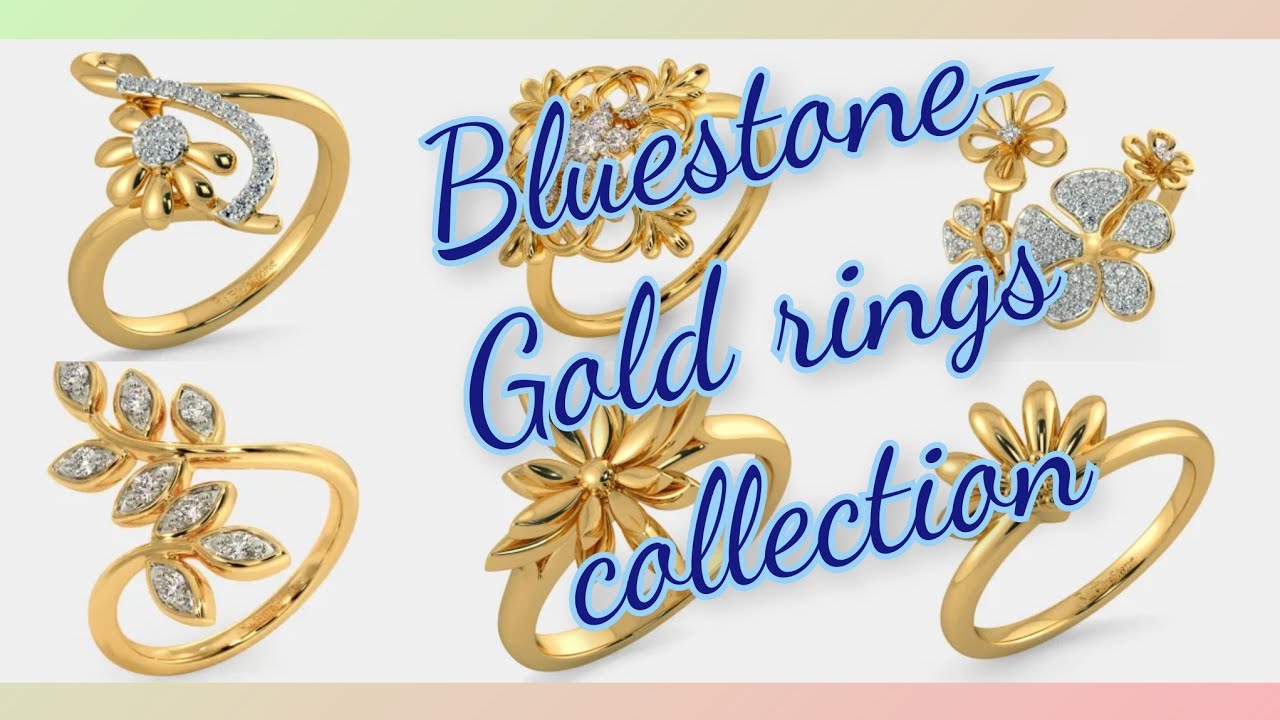 Bluestone Gold Ring ll Bluestone ring designs ll - YouTube
