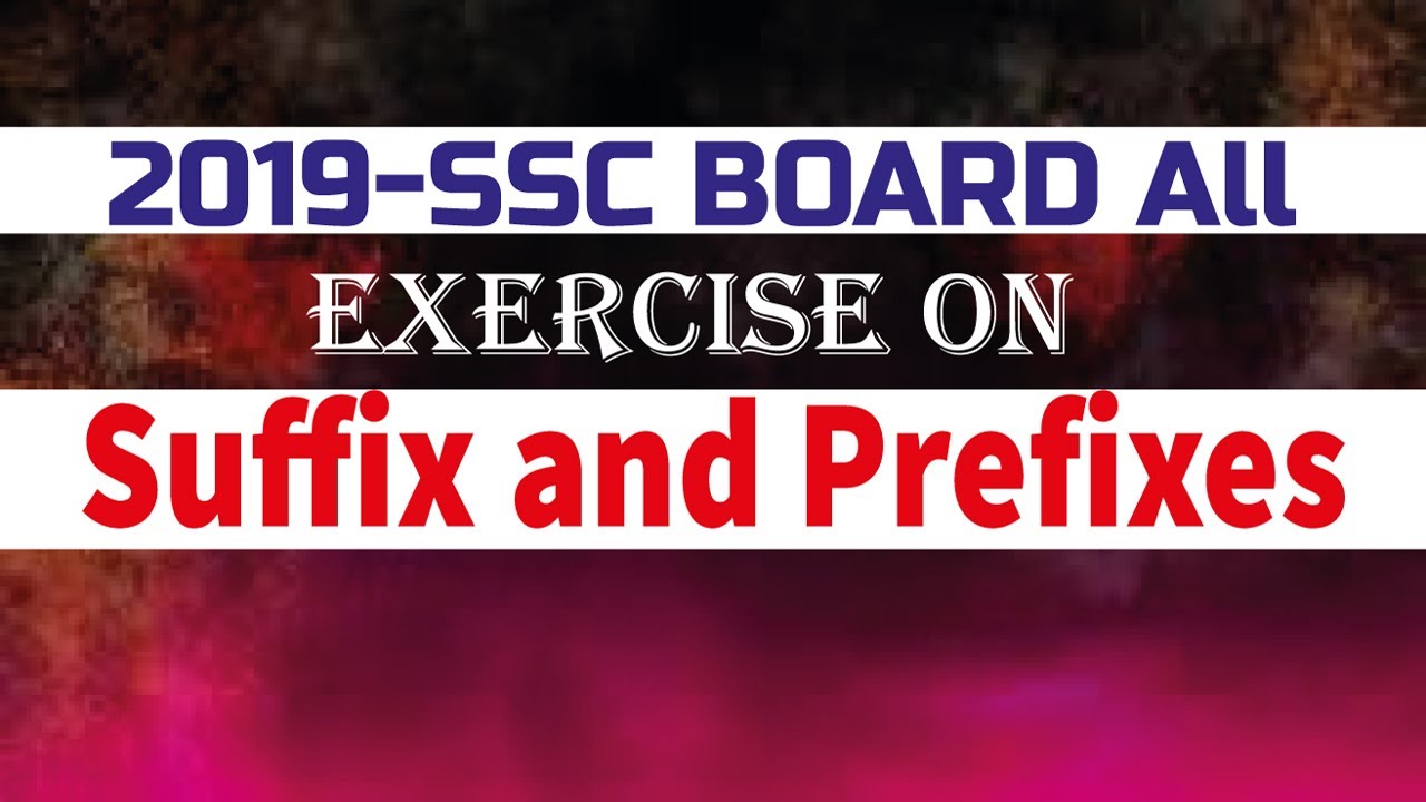 Suffix Prefix 2019 board - YouTube