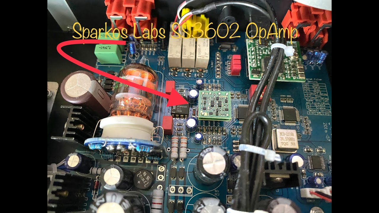 Sparkos Labs SS3602 installed in Tube Dac - YouTube