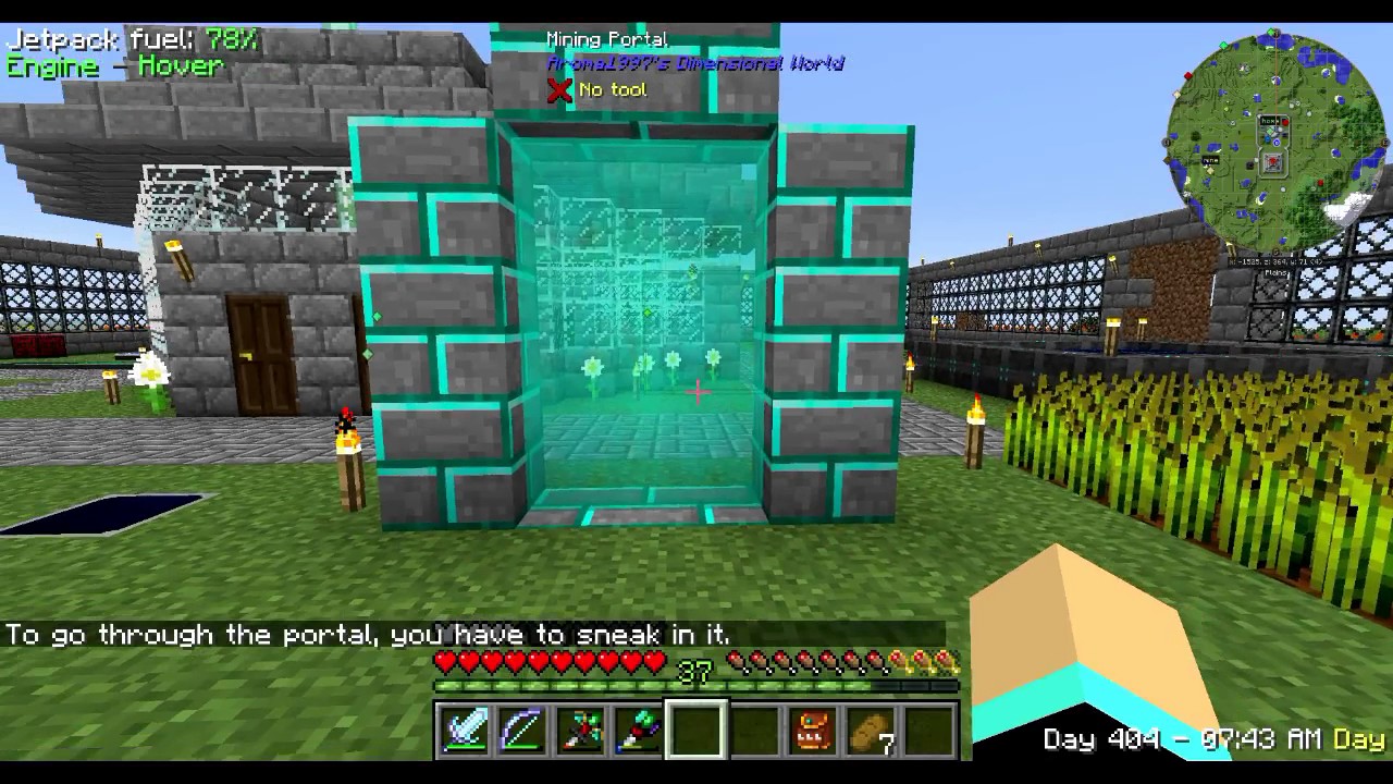 Minecraft FTB Beyond Ep14 The Two Portals - YouTube