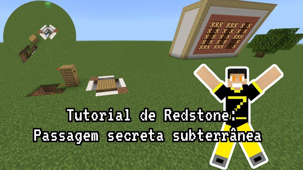 Tutorial de Redstone: Passagem secreta subterrânea - YouTube