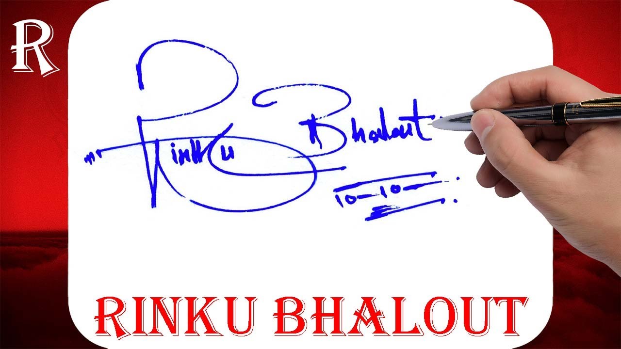 Rinku Bhalout Name Signature Style - R Signature Style - Signature ...