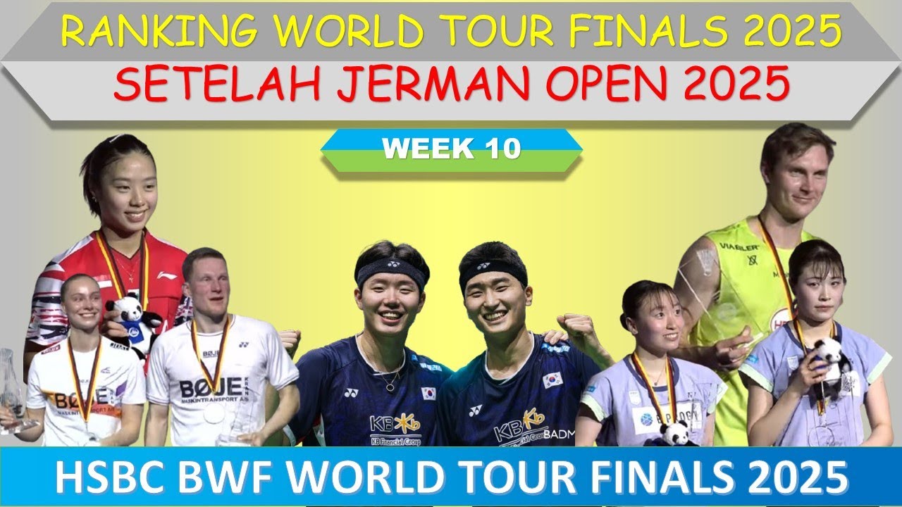 Ranking World Tour Final 2025 │ Setelah Jerman Open 2025 │ - YouTube