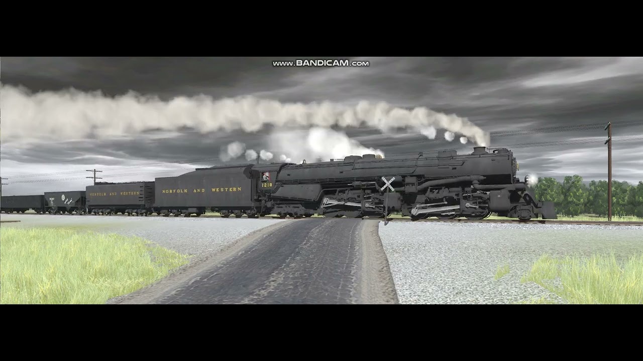 N&W 1218 Coal Train Runby - YouTube