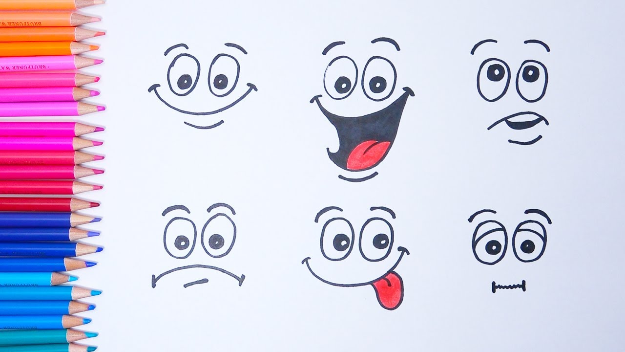DRAW easy | How to DRAW EMOJIS | Easy drawings - YouTube