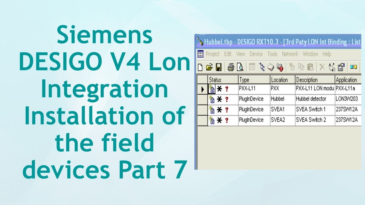 Siemens DESIGO V4 Lon Integration Part-7 / #insightcontrolsystem - YouTube