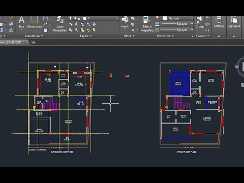 Column Placement & Orientation In Auto-cad - YouTube
