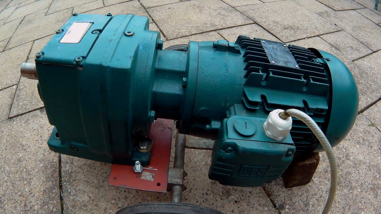 EBAY: Weg Electric Motor & Fenner Gearbox Test. - YouTube