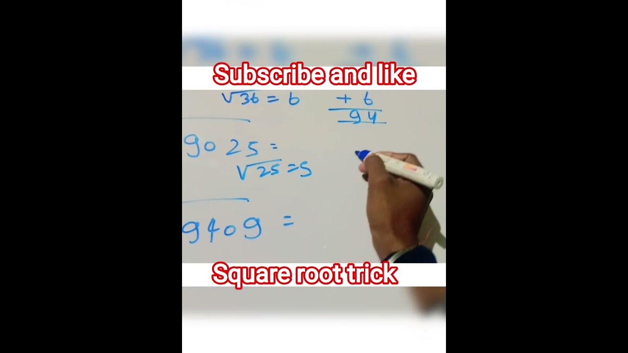 SQUARE ROOT SHORT TRICK. - YouTube