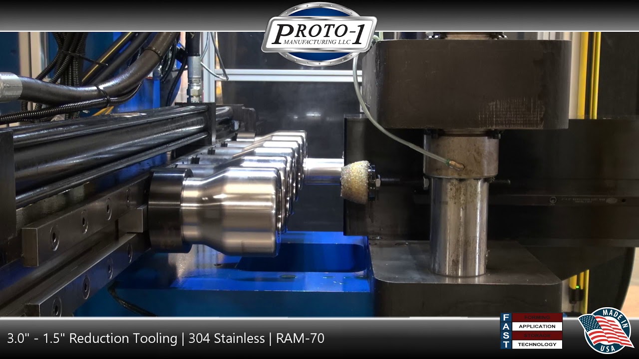 RAM-70 Tube End Forming Machine | 3.0" to 1.5" Inch Reduction Tooling ...