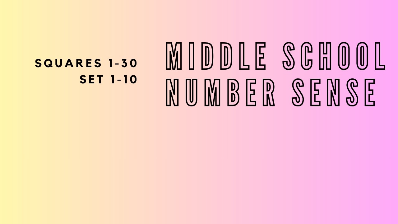 UIL Number Sense (Middle School) | Squares 1-30 - YouTube
