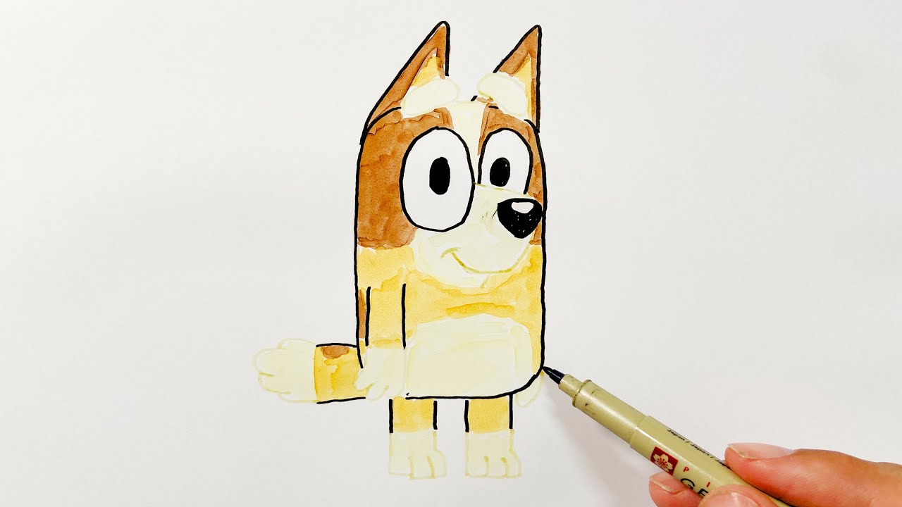 How to Draw Bingo From Bluey - YouTube
