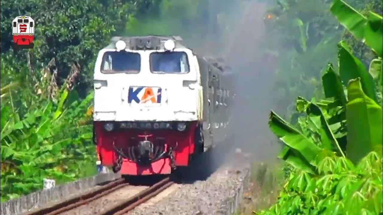 Pengereman Kereta Api Baturraden Ekspres Sampai Keluar Asap Dari Roda Bogie - YouTube