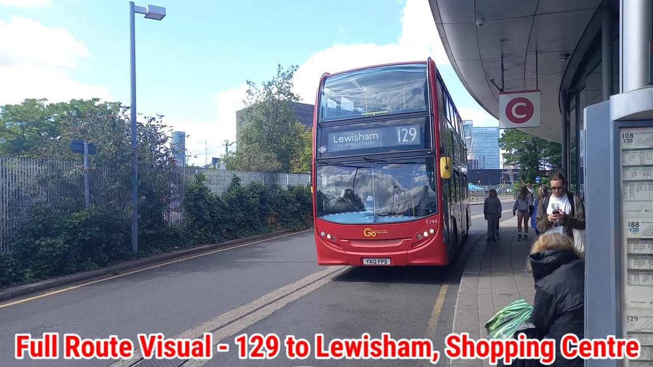 Full Route Visual | London Bus Route 129 - North Greenwich to Lewisham ...