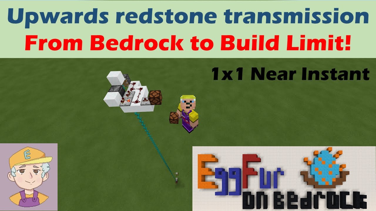 Instant upwards redstone transmission 1x1 - YouTube