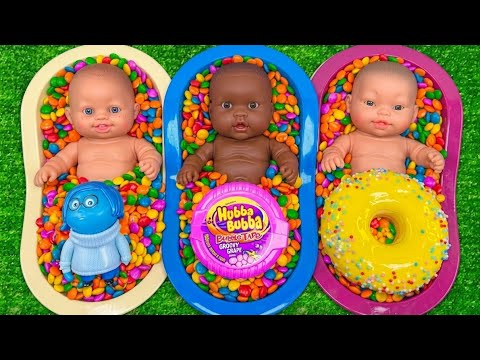 4 Min Relaxing ASMR | Baby Dolls in Candy Bathtubs 💖 So Satisfying! 
