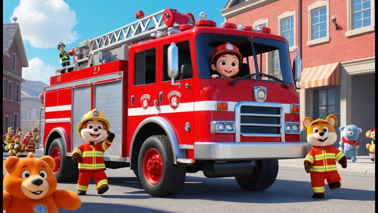 Fire Truck Loud and Bright | Exciting Fire Truck Song for Kids | Heroic ...