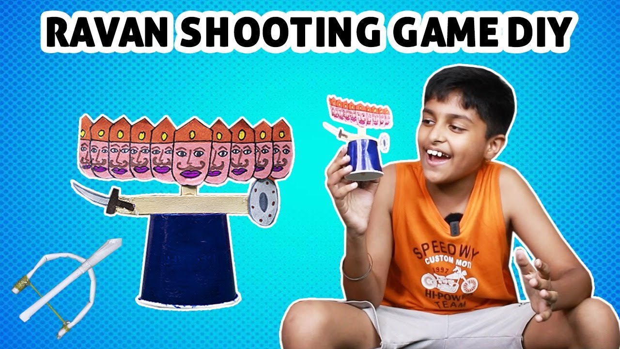 DIY Ravan Shooting Game | Dusshera Special | How To Make Ravan In 5 ...