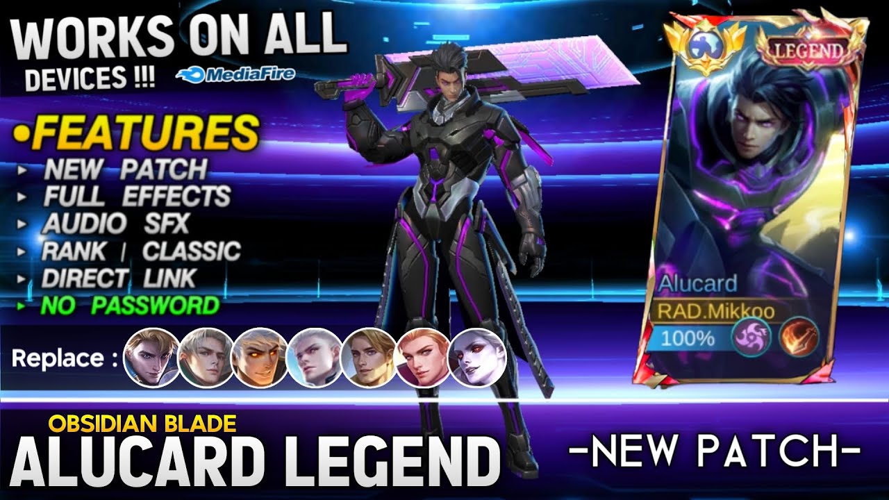 Script Skin Legend Obsidian Blade No Password - Full Background & Sound ...