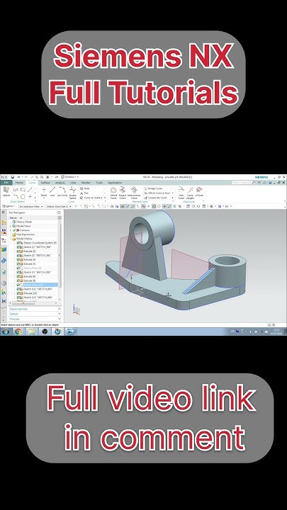 Siemens NX part modeling practice model #siemens #nx#cad #cad #autocad #sketchup - YouTube