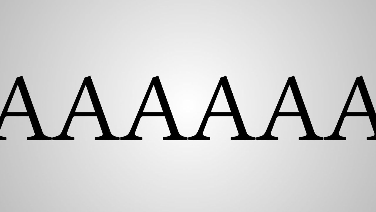 What Does "AAAAAA" Stand For? - YouTube