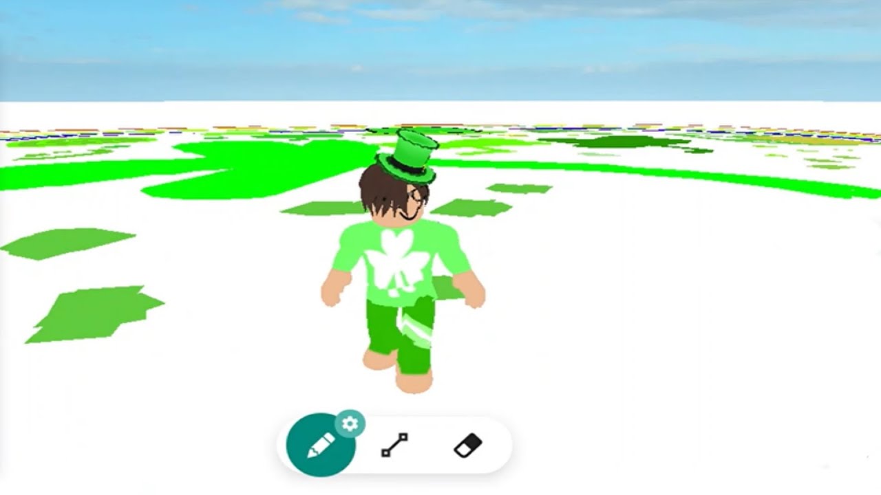 Playing Free Draw in Roblox! Drawing St Patick's day images in Roblox ...