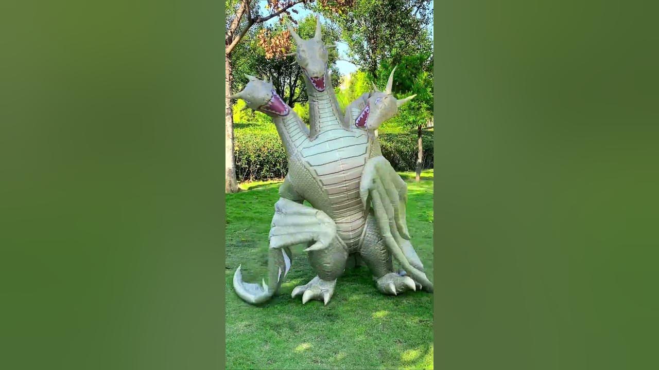Golden Ghidorah Inflatable Costume Dressing Tutorial - YouTube