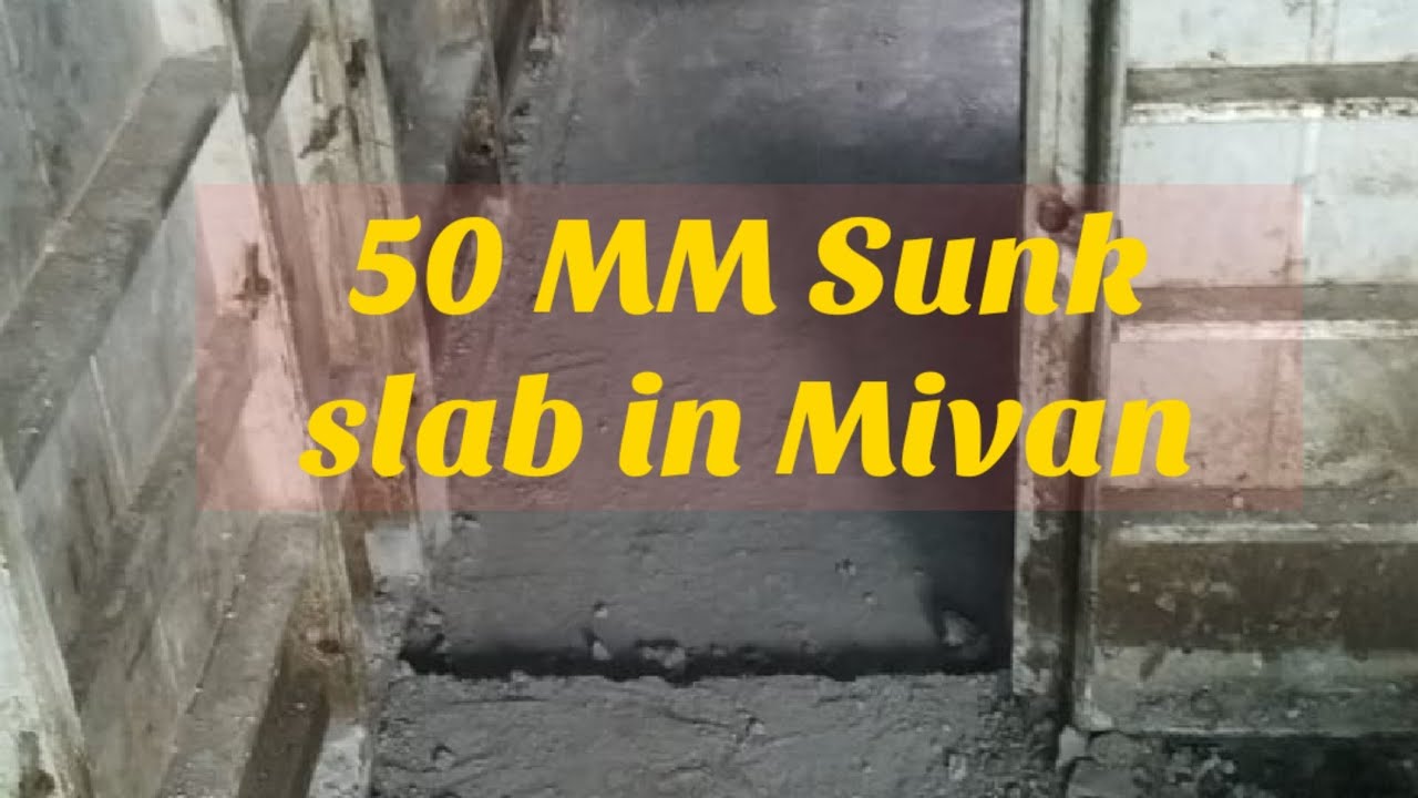 What is Sunk slab and how to made 50MM Sunk in Mivan shuttering - YouTube