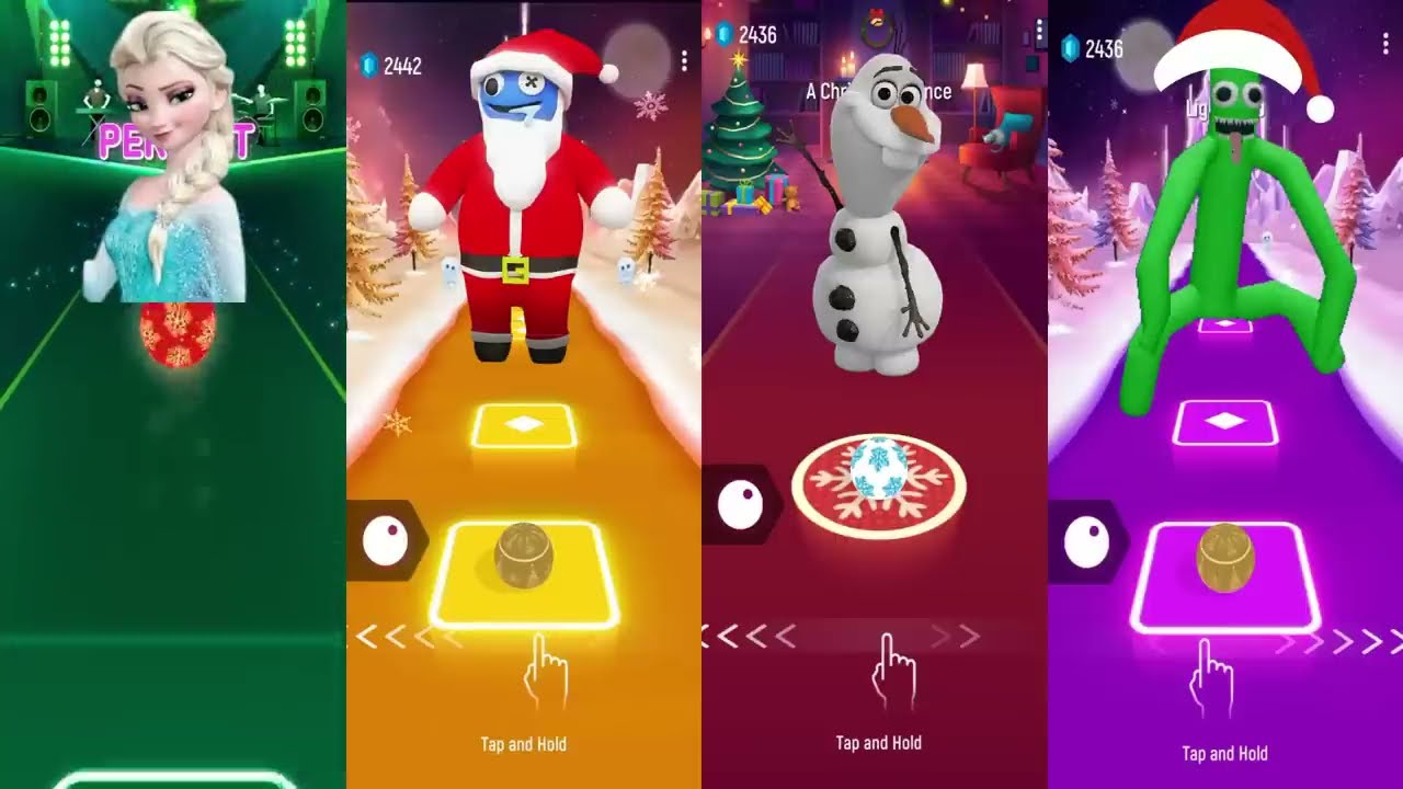 Tiles Hop Elza | Rainbow Friends | Olaf | Christmas - YouTube