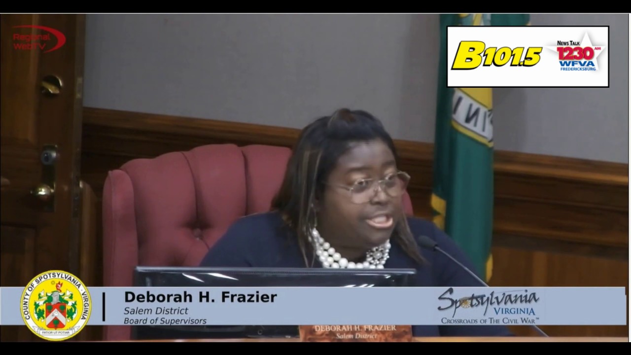 Spotsylvania Supervisor Deborah Frazier - YouTube