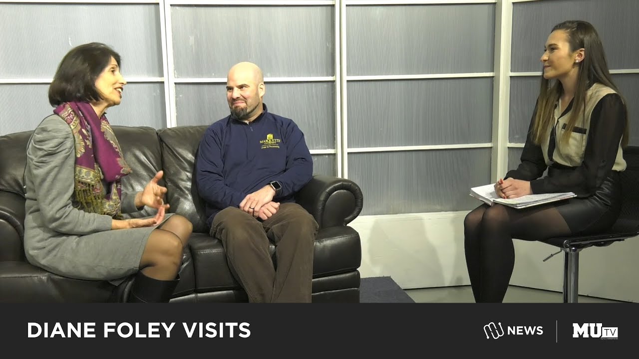 Diane Foley visits campus as Distinguished Peacemaker - YouTube