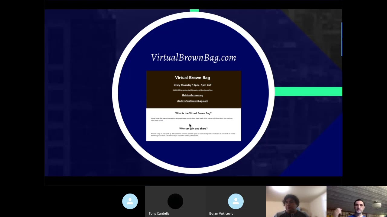 Virtual Brown Bag - April 16th, 2020 - YouTube