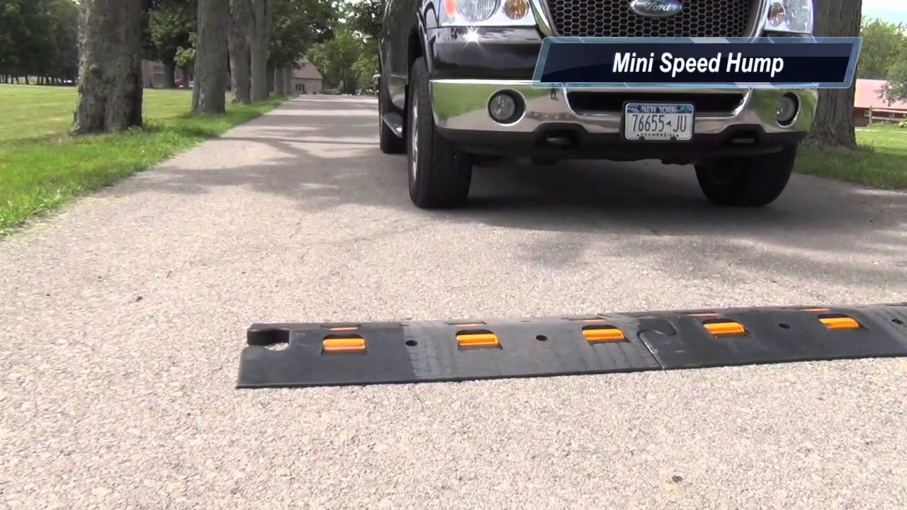 RubberForm's Mini Speed Hump in Action - YouTube