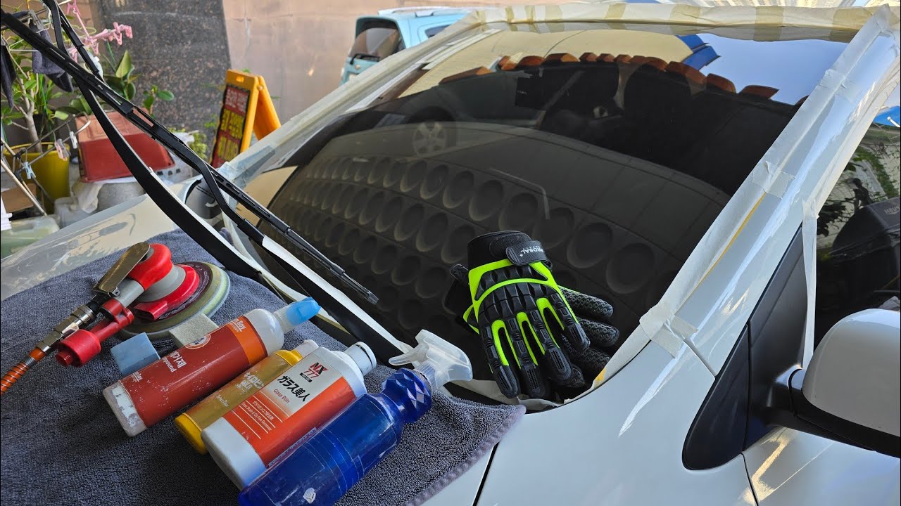 세차이야기 471편 비와의전쟁 빗길안전운전의 기본은 자동차유리 유막제거작업 유리발수코팅 와이퍼교체 한번에 유막제거운전자 유막발수패키지유막제거작업 유막제거표준