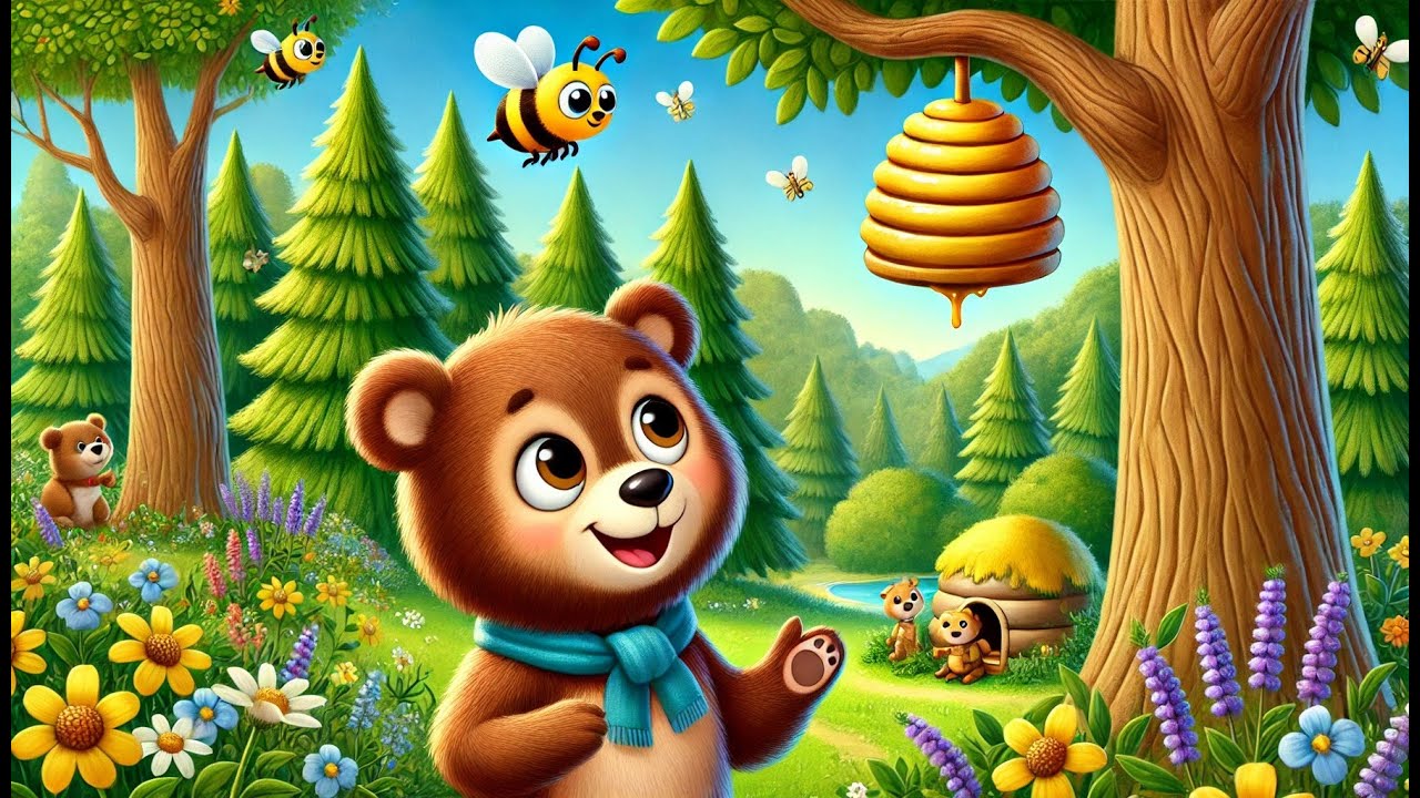 Bear And The Bee Rhyme || Tunes and Tales || Cartoon Animation Rhyme ...