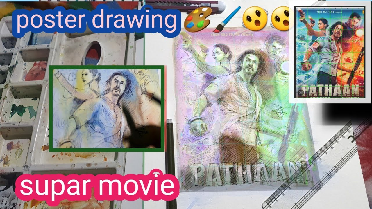 Pathaan movie 🫨poster drawing 🖌🎨🖊#pathaan #srk - YouTube
