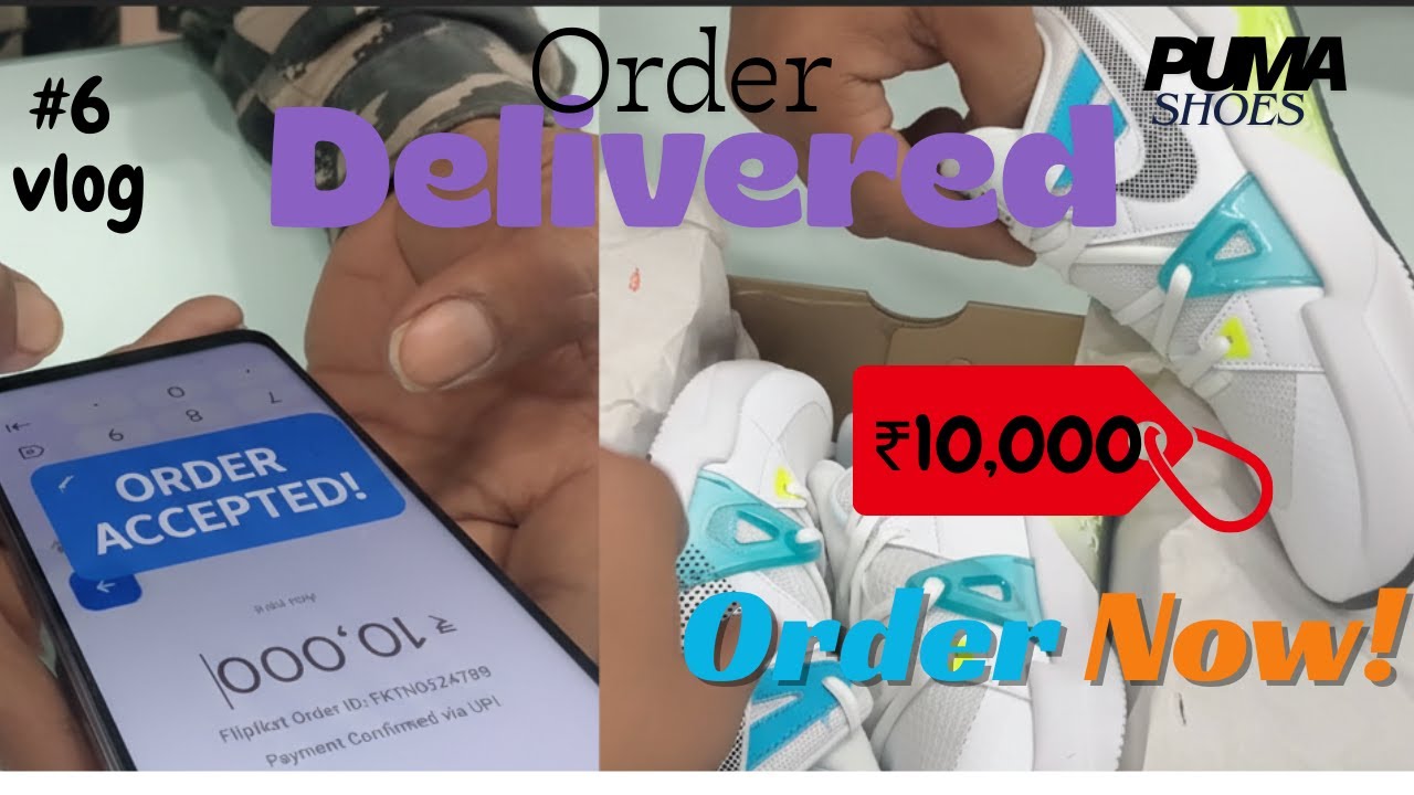 Puma ke branded shoes ki delivery. #minivlog #vlog #flipkart #online ...