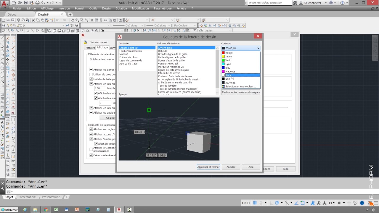 Espace de travail | Tuto AutoCAD LT 2017 - YouTube