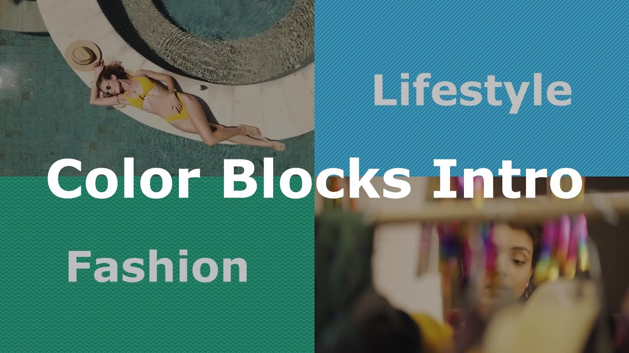 Vegas Pro Template Color Blocks Intro for free - YouTube