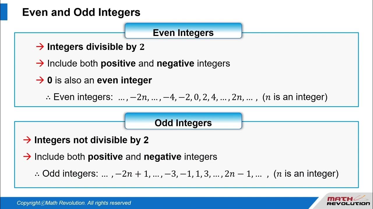 G2. Even and Odd Integers - YouTube