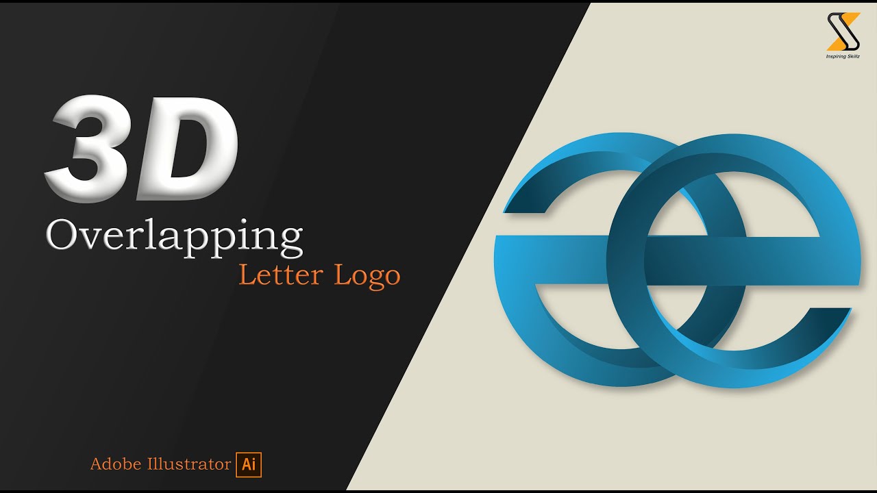 3D Overlapping Letter Logo in Adobe Illustrator - YouTube