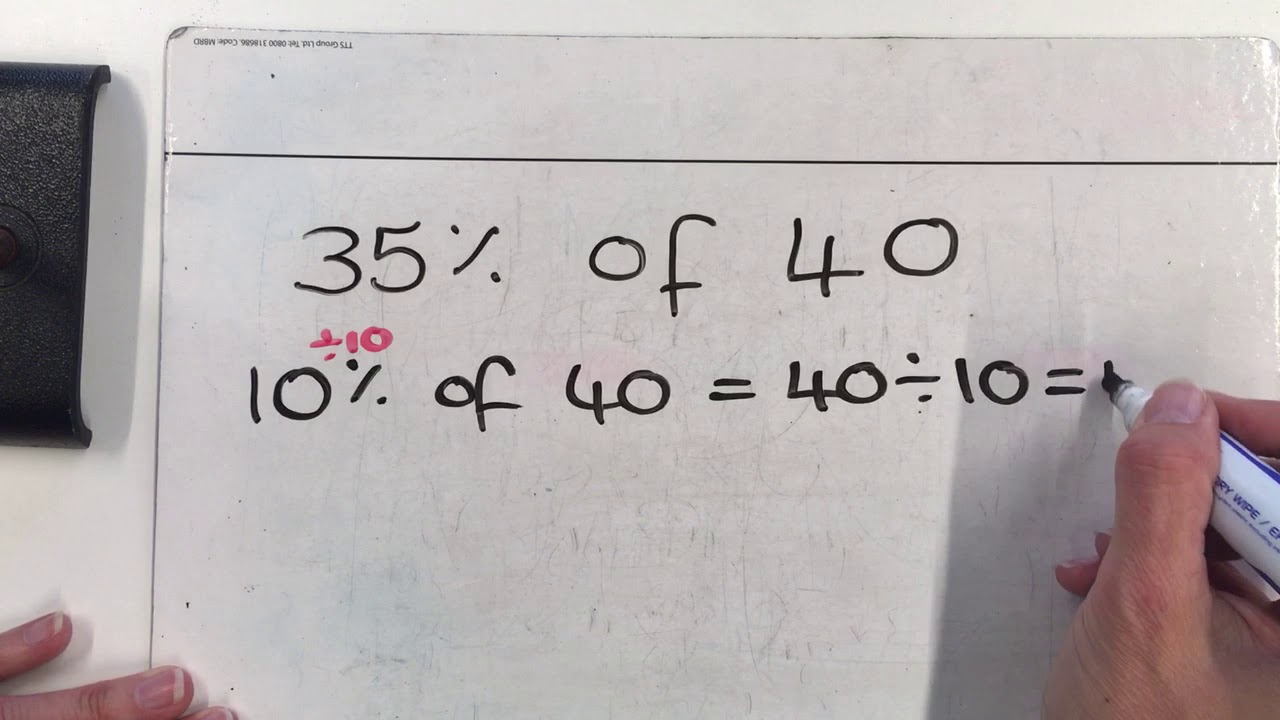 Percentage of an amount without a calculator - YouTube