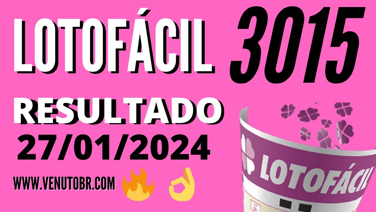🍀 Resultado Lotofácil 3015 - YouTube