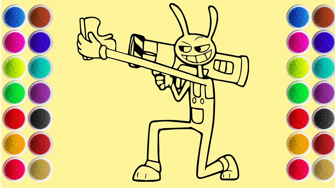 Drawing Jax With Bazooka - The Amazing Digital Circus Episode 2 - Sand ...