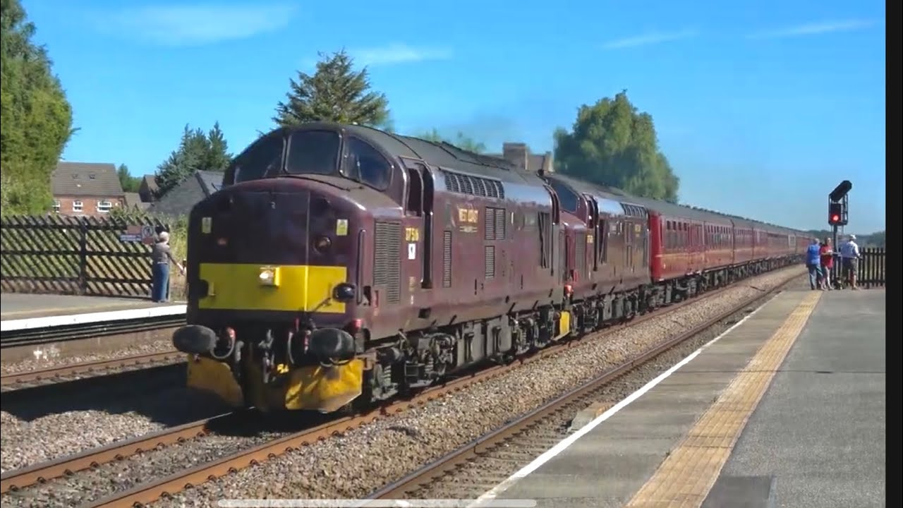 Class 37 Thrash ~ WCRC 37516 & 37676 Power 'The Waverley' 10/07/2022 ...