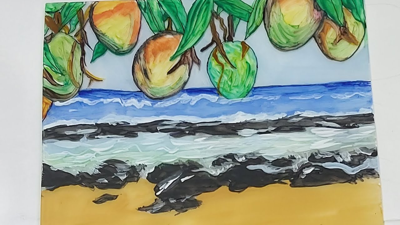 Mango 🥭 🥭 Painting😱😱|Beautiful Glass Painting - YouTube