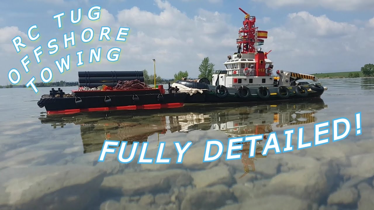 RC Tug Offshore barge pulling (High detailed) - YouTube