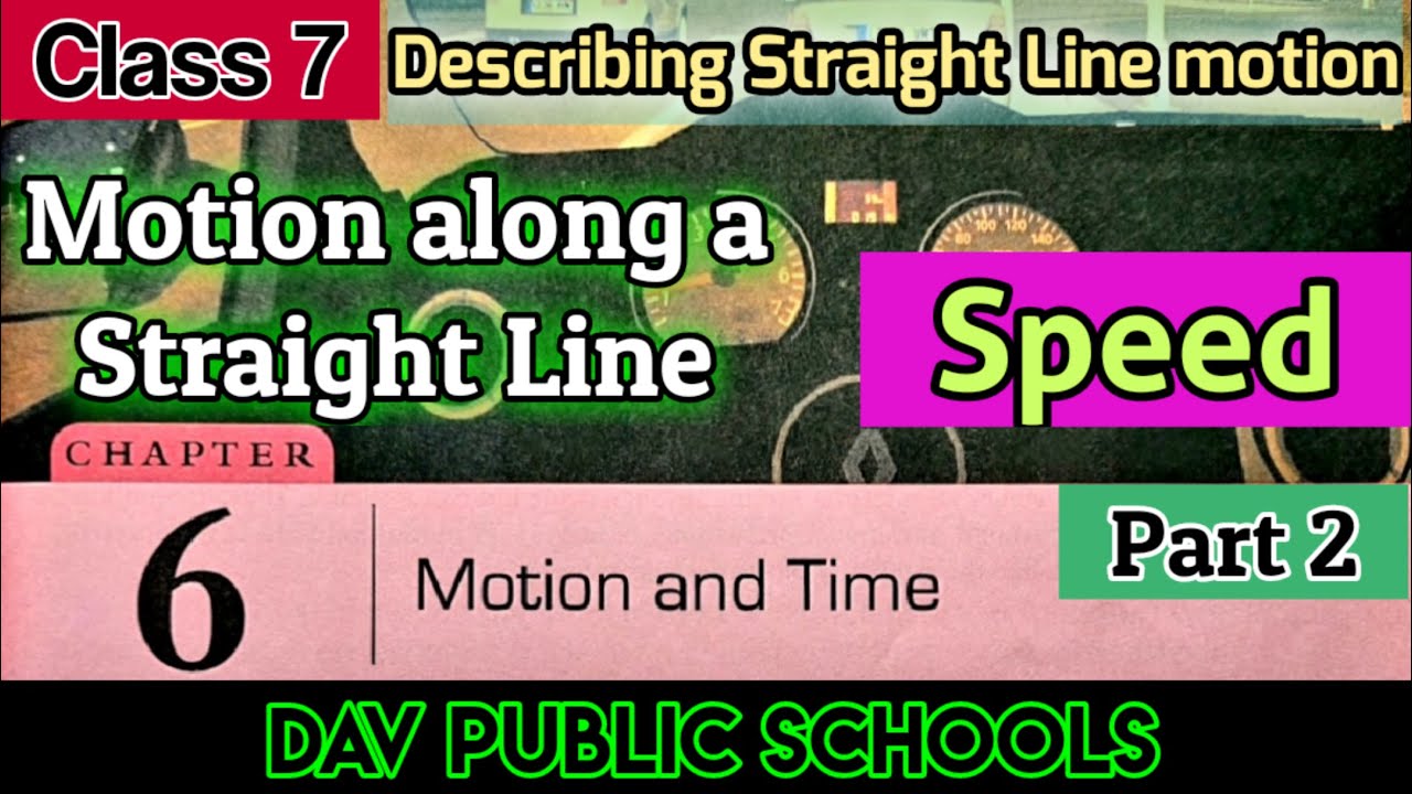 DAV class 7 science chapter 6 MOTION AND TIME - Motion Along a Straight ...