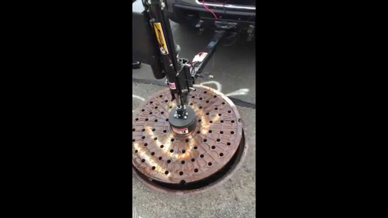 Rock Mills Enterprises, The Lifter PLUS Manhole Cover removal - YouTube