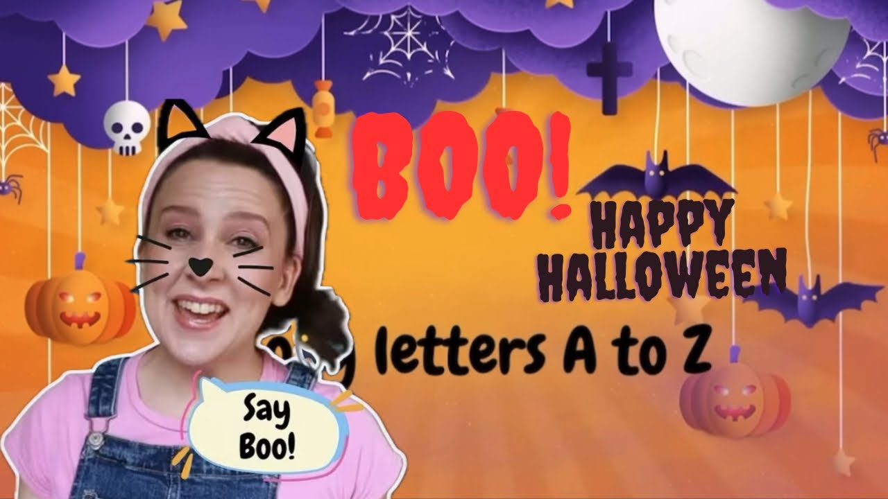 Learning Spooky Letters A-Z | Numbers | Nursery Rhymes | kids Halloween ...